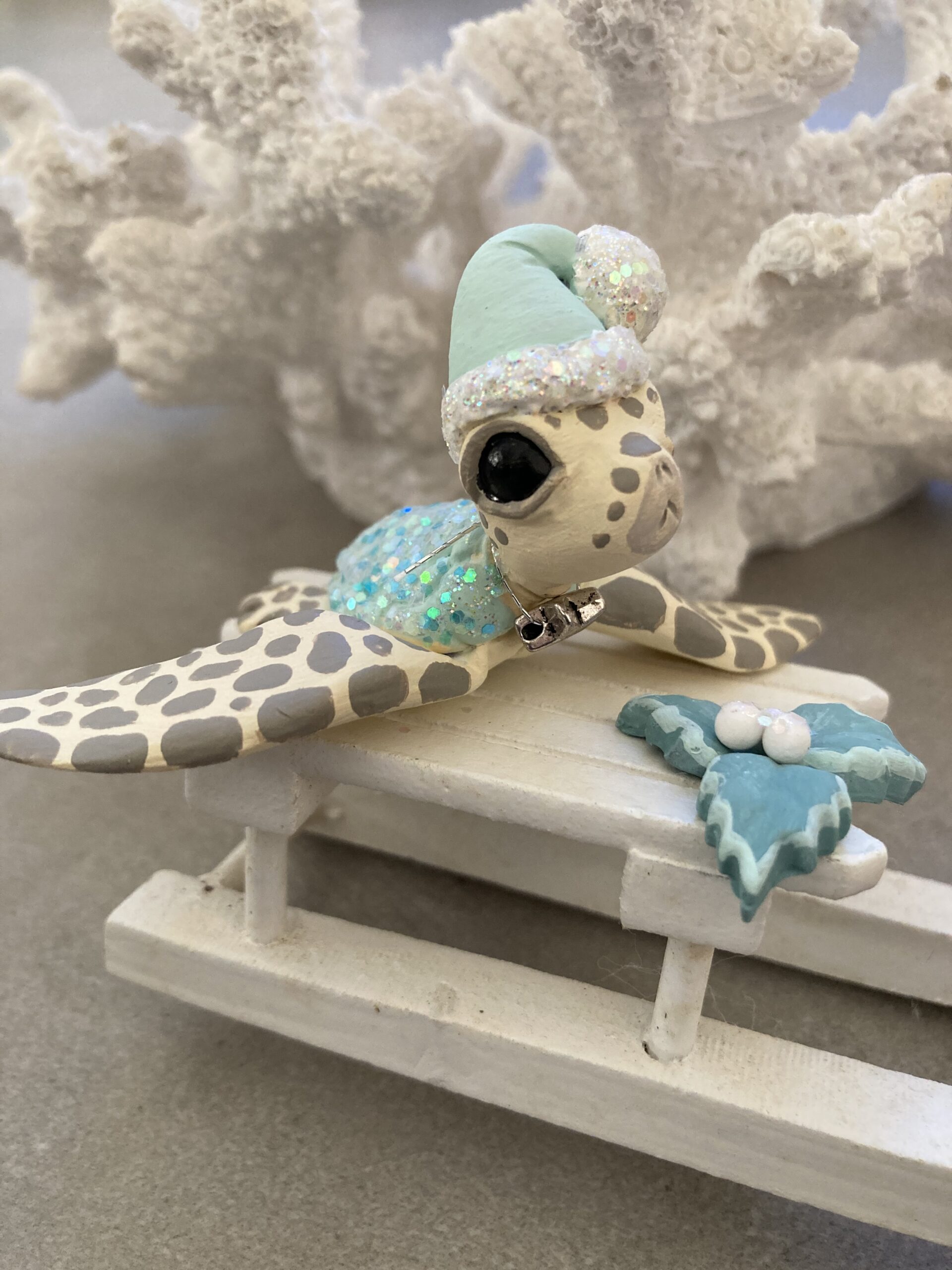 Limited Edition!! Baby Blue Christmas Sea Turtle on a Sled – Dutch ...